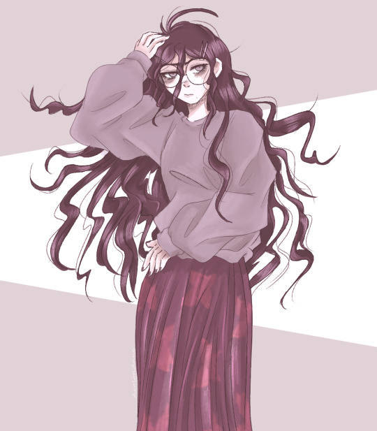 Safebooru - 1girl alternate costume axolotl-anne baggy clothes closed ...