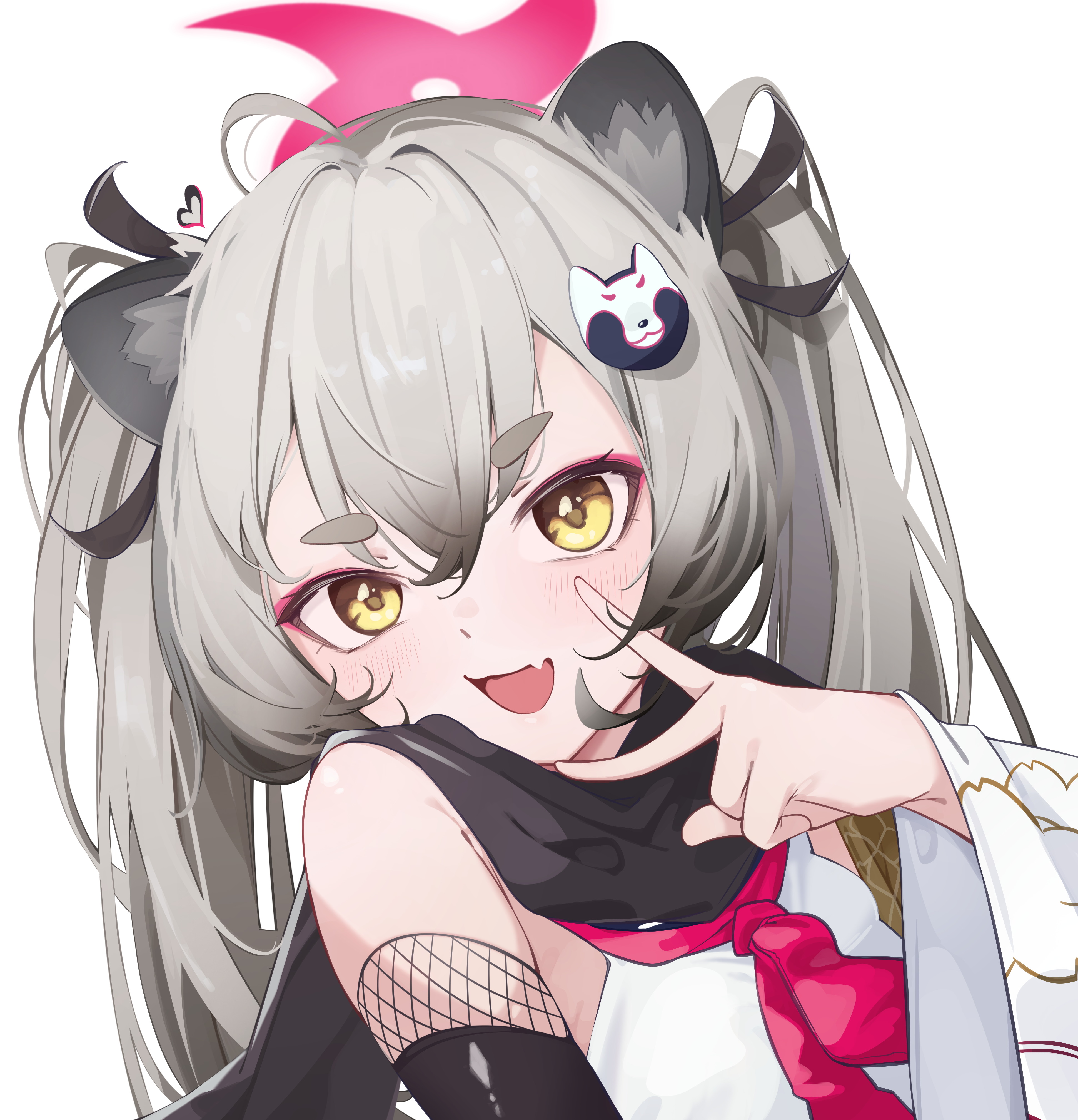 Safebooru - 1girl absurdres animal ears black scarf blue archive close ...