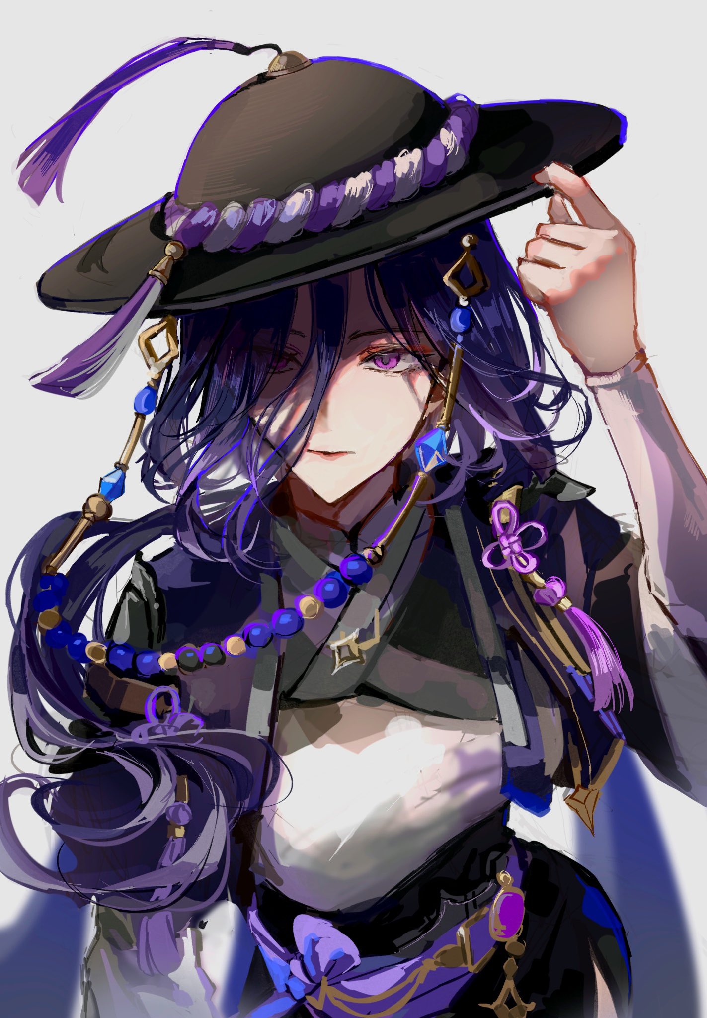 Safebooru - 1girl alternate costume blue hair breasts clorinde (genshin ...