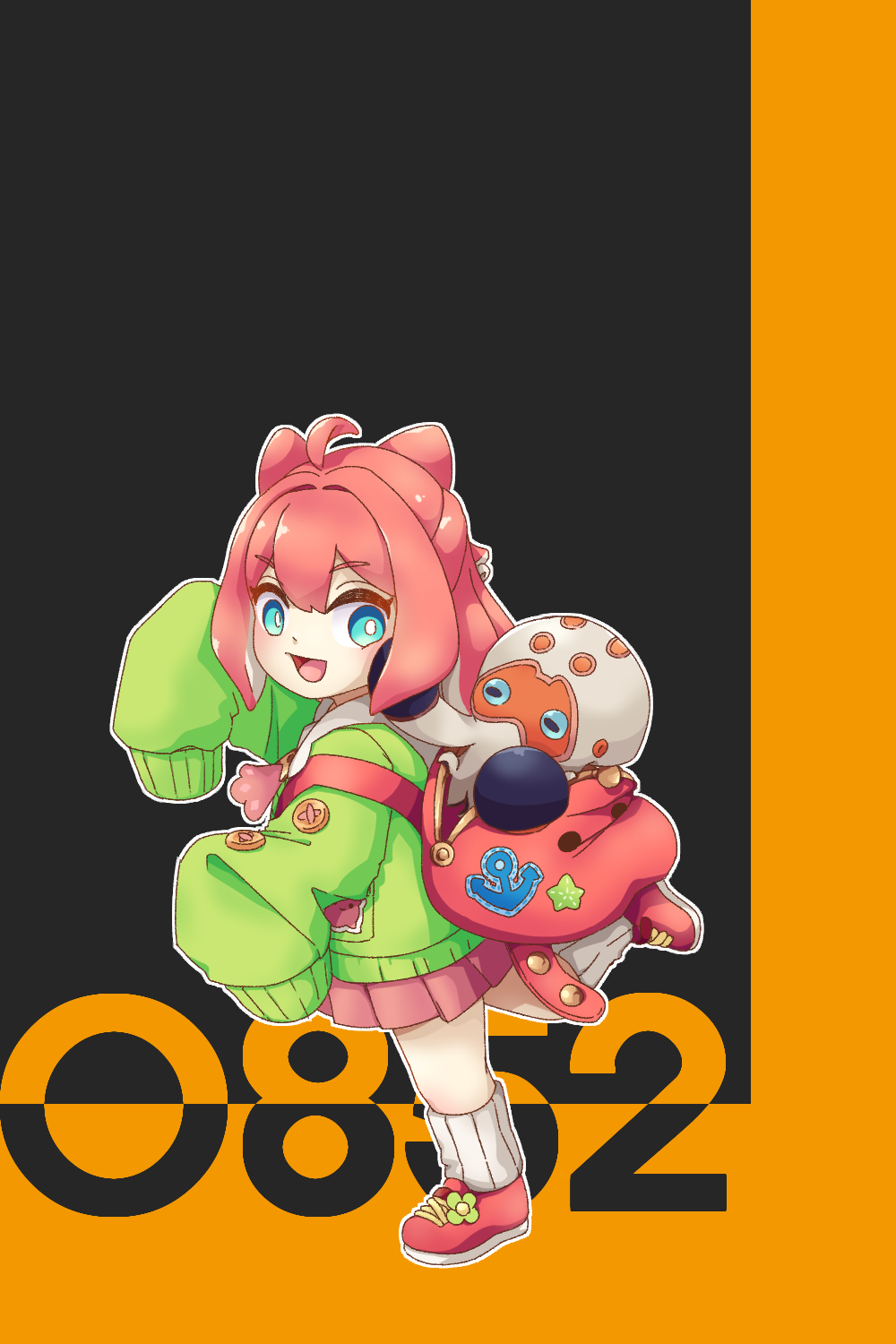 Safebooru - 1girl ahoge aqua eyes backpack bag blush bright pupils ...