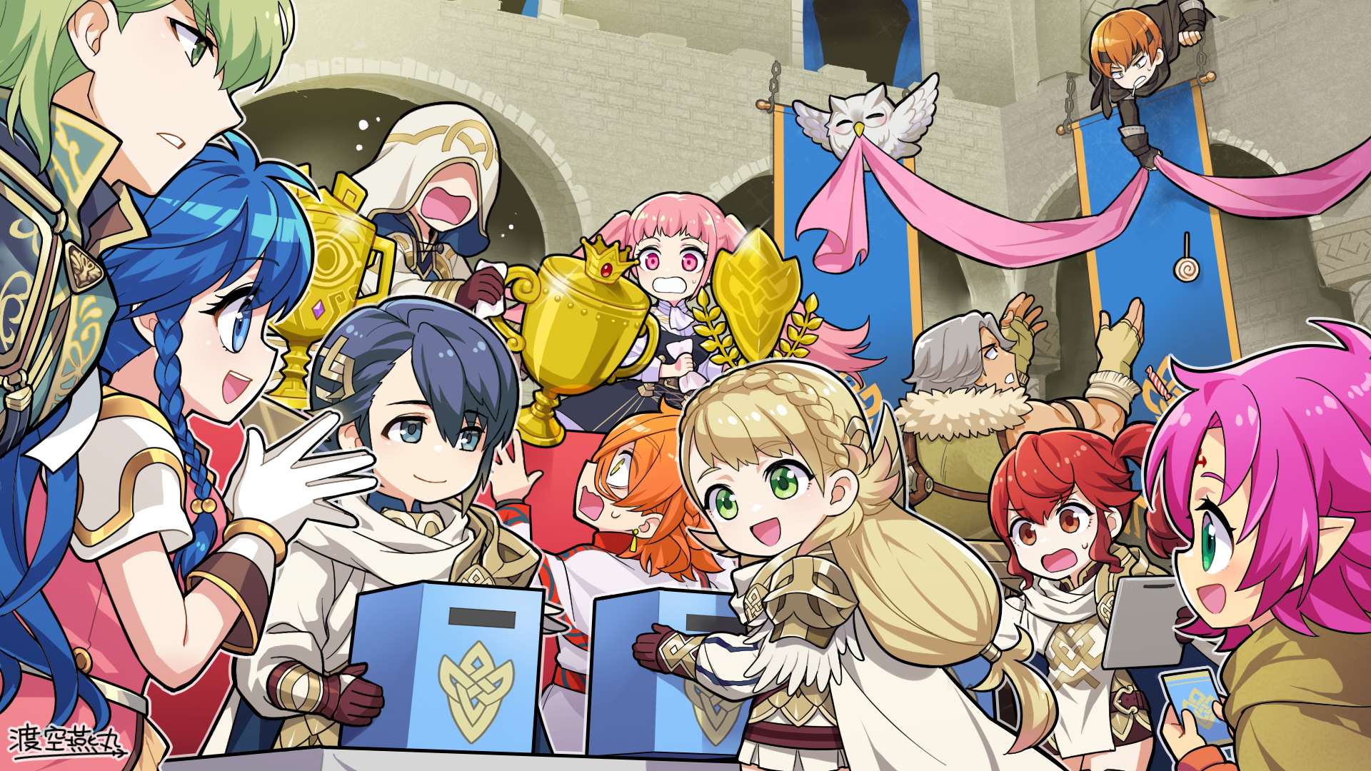 Safebooru - 1other 5boys 5girls alfonse (fire emblem) anna (fire emblem ...