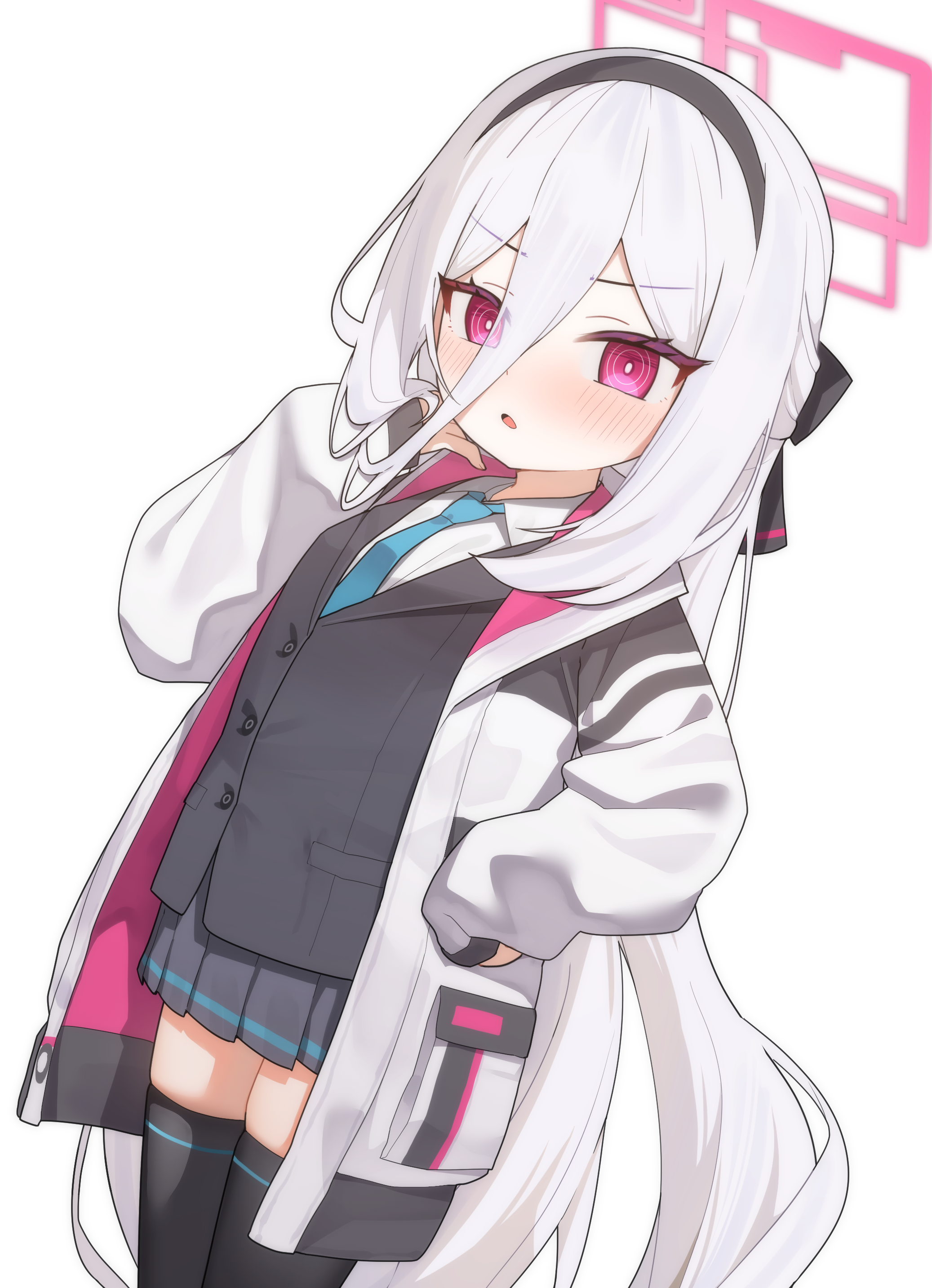 Safebooru - 1girl absurdres black hairband black jacket black skirt ...