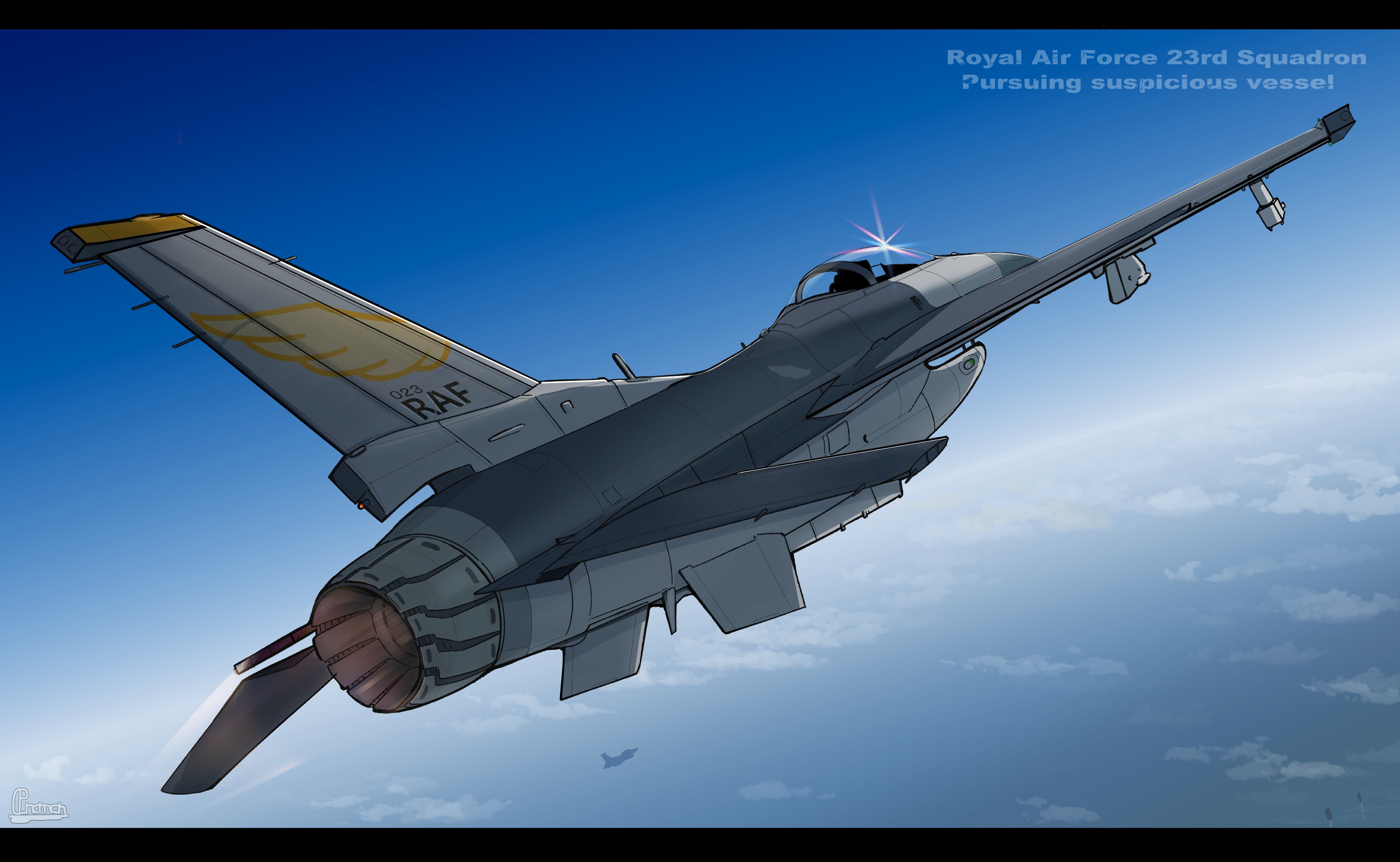 Safebooru - above clouds absurdres aircraft airplane blue sky clouds ...