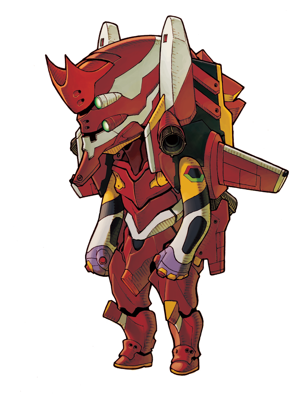 Safebooru - achako (badendo) chibi eva 02 highres mecha neon genesis ...