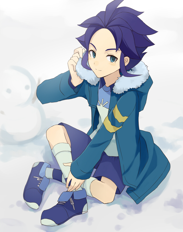 Safebooru - 1boy barufoa blue hair green eyes hakuren inazuma eleven ...