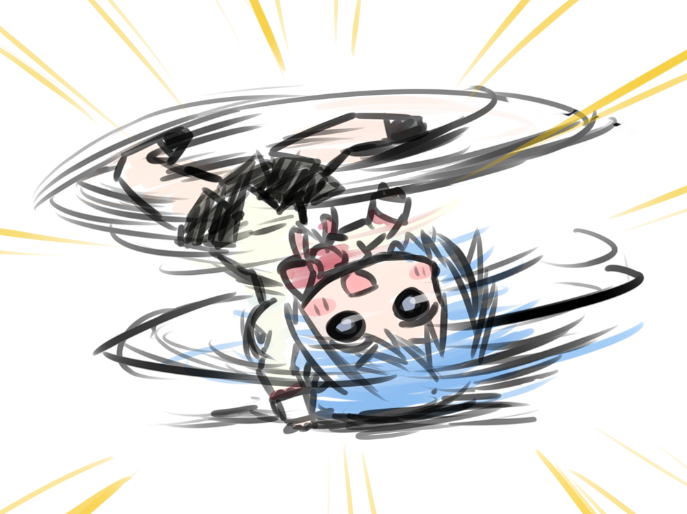 Safebooru - 1girl blue eyes blue hair breakdance chibi mahou shoujo ...