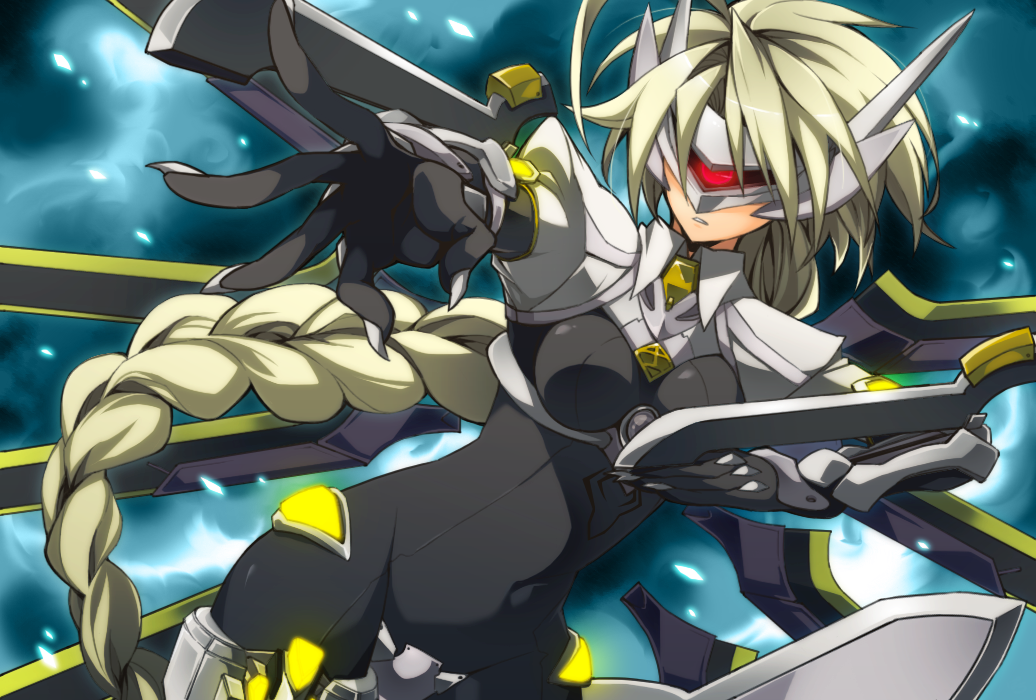 Safebooru - blade blazblue blazblue: continuum shift blonde hair bodysuit floating swords lambda ...