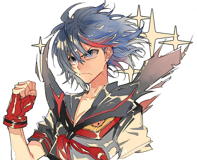 Safebooru - artist request kill la kill matoi ryuuko multicolored hair ...