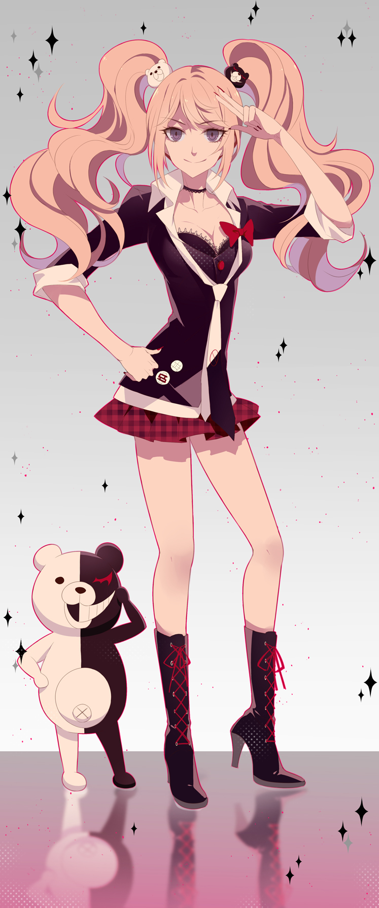 Safebooru - 1girl acelolo blue eyes dangan ronpa enoshima junko highres ...