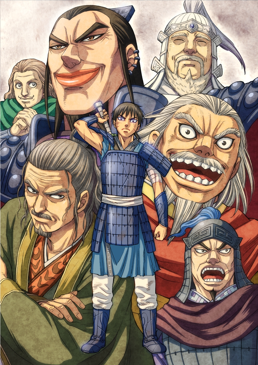 Safebooru - 6+boys armor baku koshin beard black hair brown hair duke ...