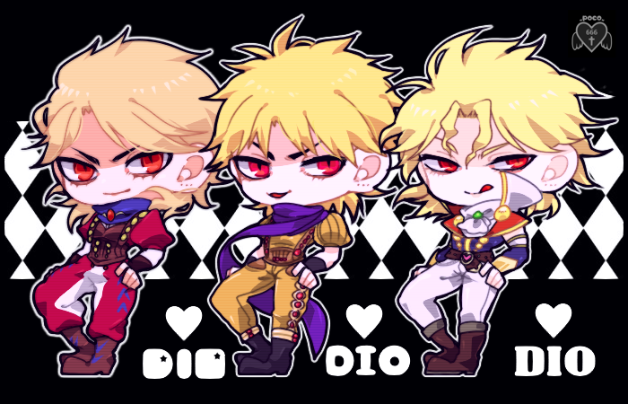 Safebooru - 3boys aikanikodou blonde hair chibi dio brando jojo no kimyou na bouken multiple ...