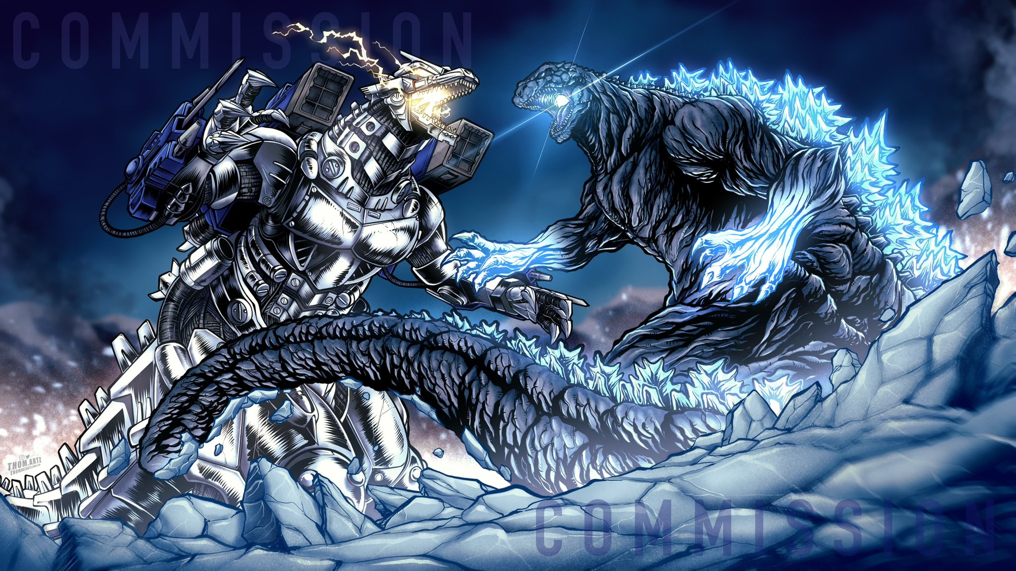 Safebooru - battle claws commentary commission english commentary fangs ...