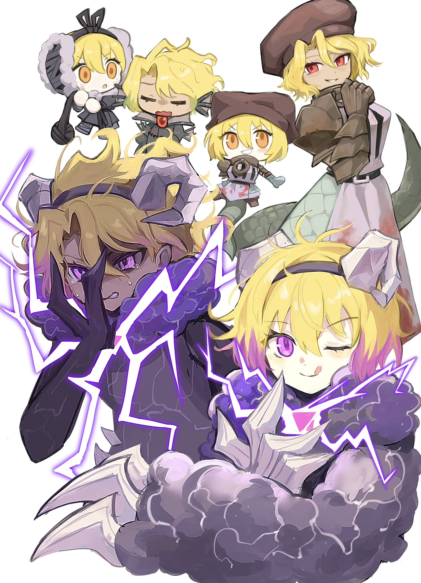 Safebooru - 6+girls :o angry apron arm wrap armor belt black belt black hanbok black ribbon ...