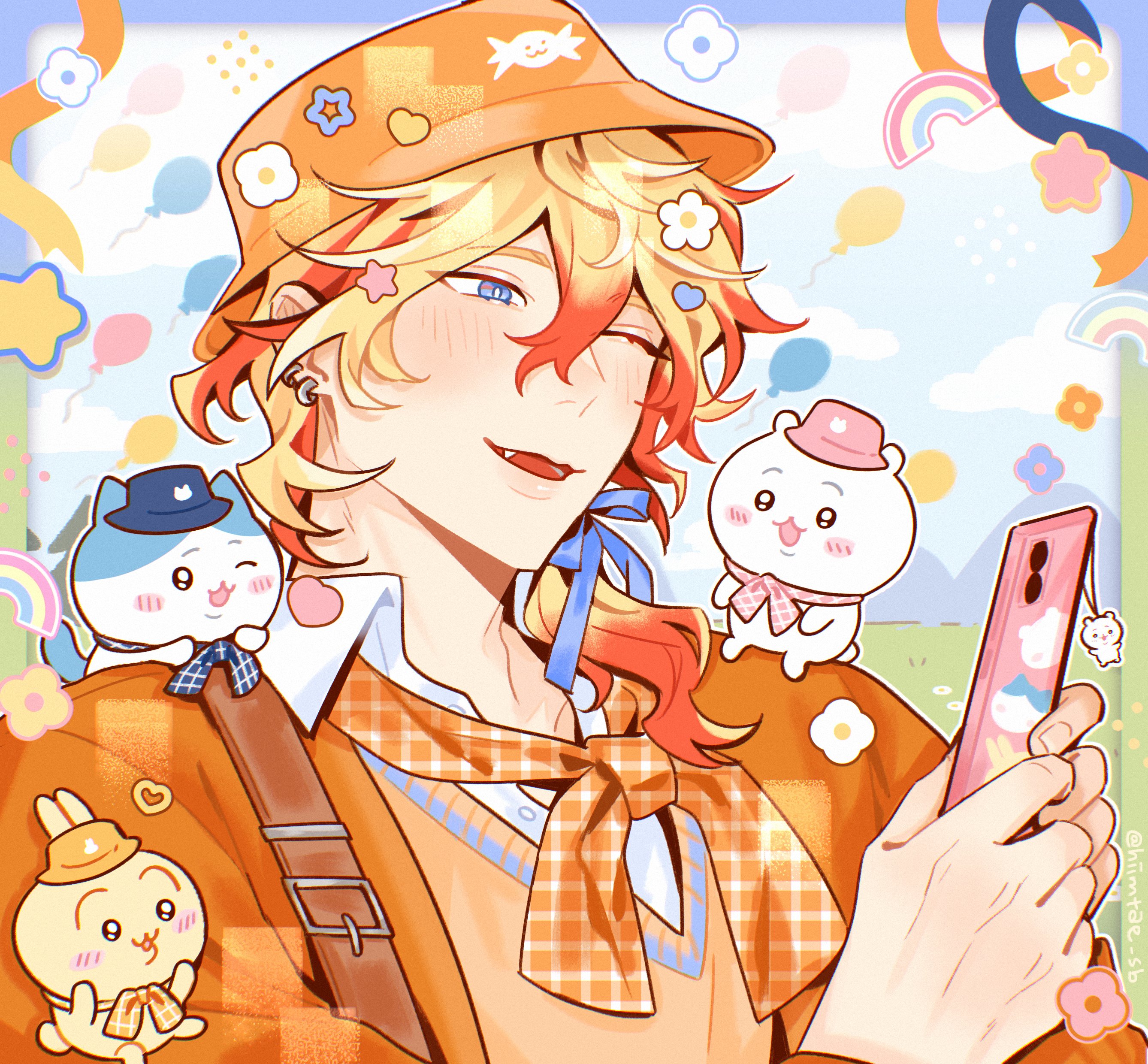 Safebooru - 1boy :3 absurdres alternate costume alternate hairstyle artist name axel syrios ...