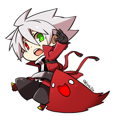 Safebooru - 1boy blazblue chibi heterochromia jacket kuro yuzu lowres ...