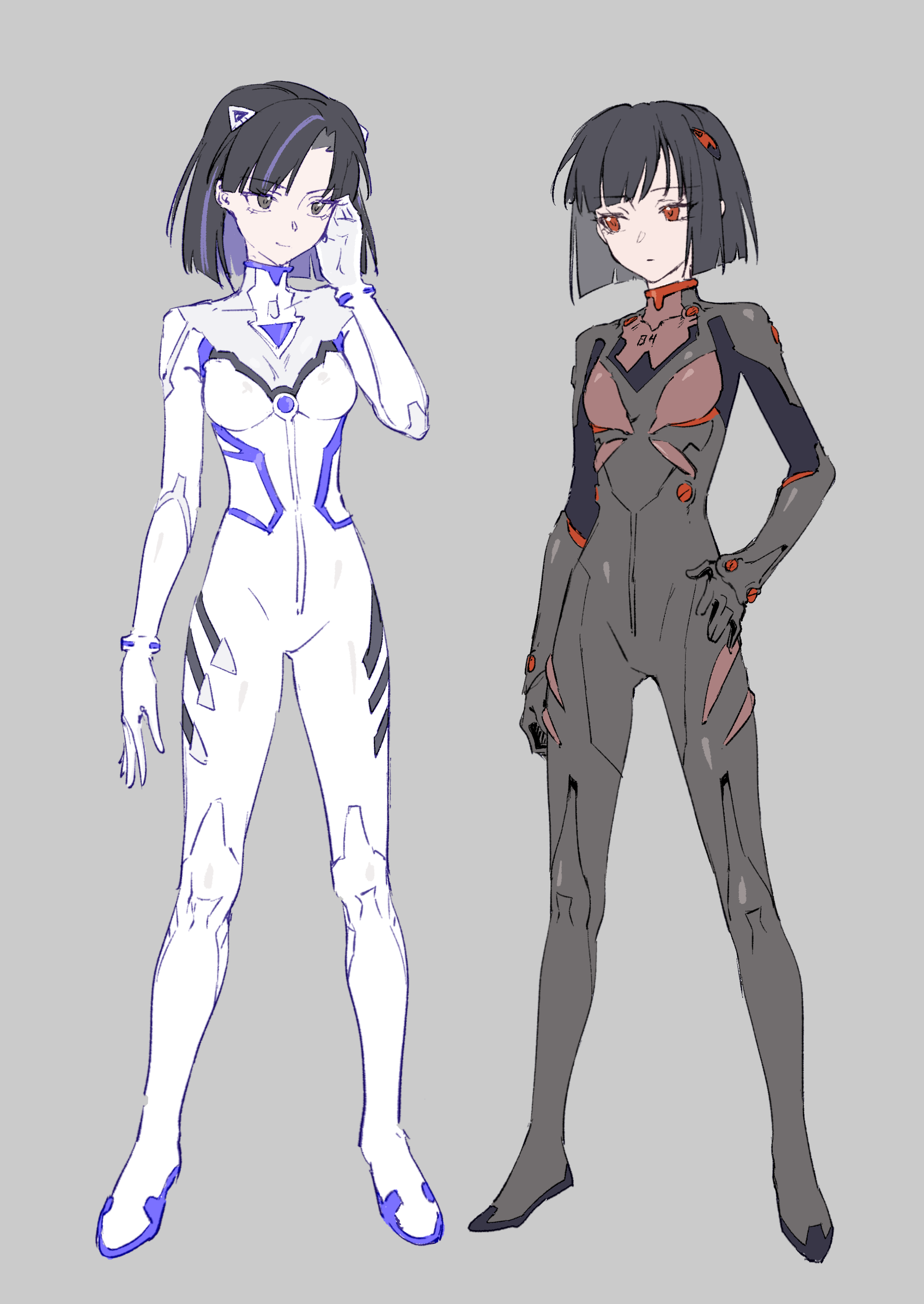 Safebooru 2girls Absurdres Araya Project Moon Black Hair Blue