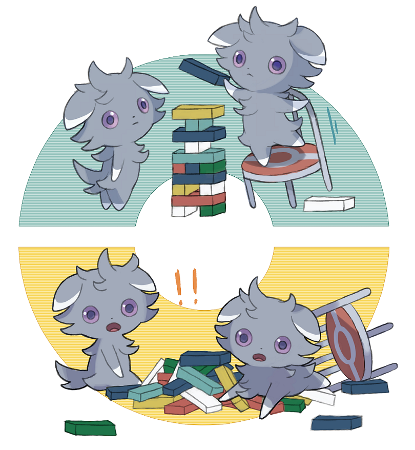 Safebooru - !! :o chair espurr jenga no humans pokemon pokemon ...