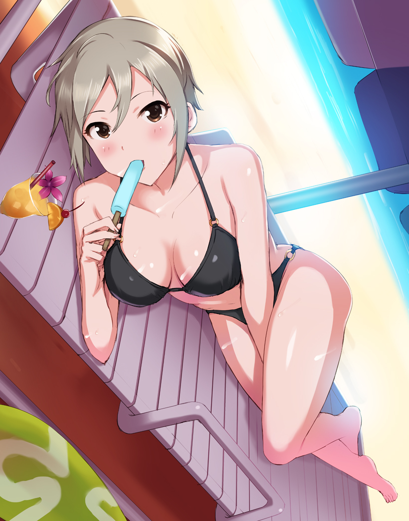 Safebooru - 1girl bikini blonde hair brown eyes dutch angle idolmaster idolmaster cinderella ...