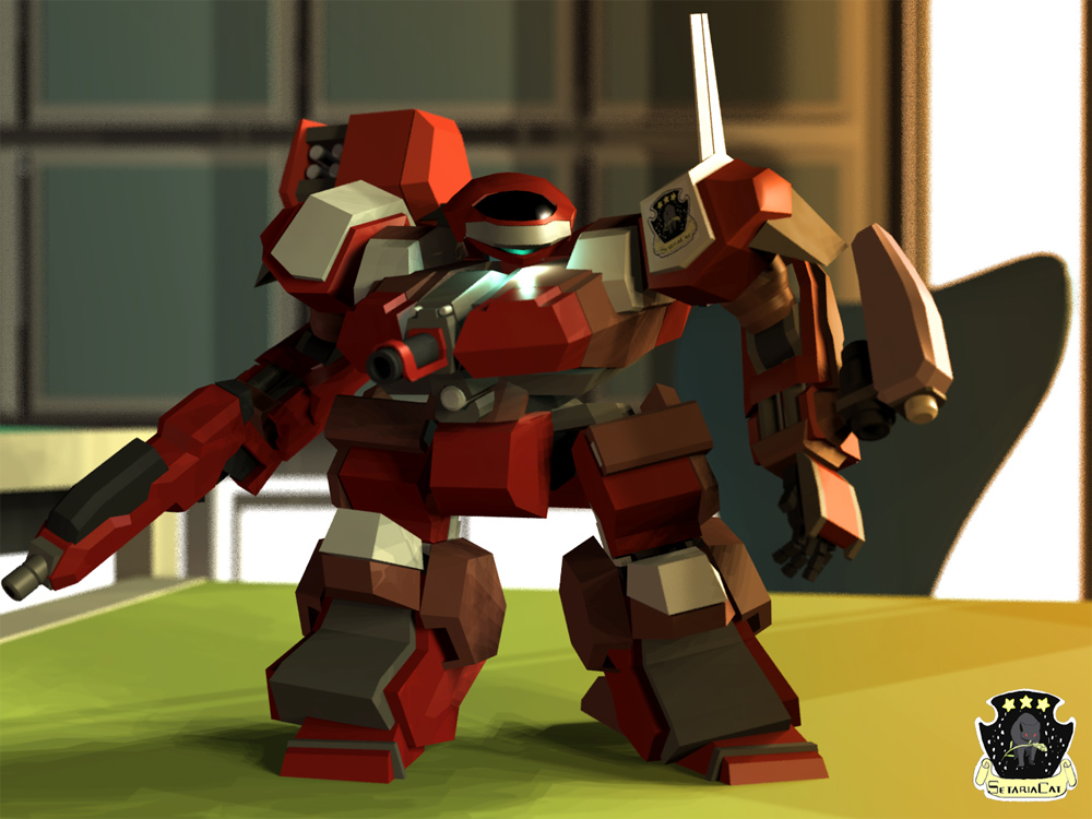 Safebooru - 3d armored core blade chibi gun highres mecha missile ...