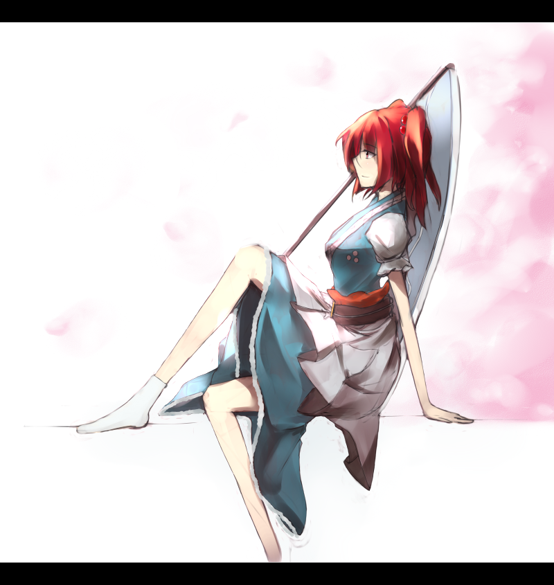 Safebooru - 1girl bow braid cherry blossoms hair bow japanese clothes ...