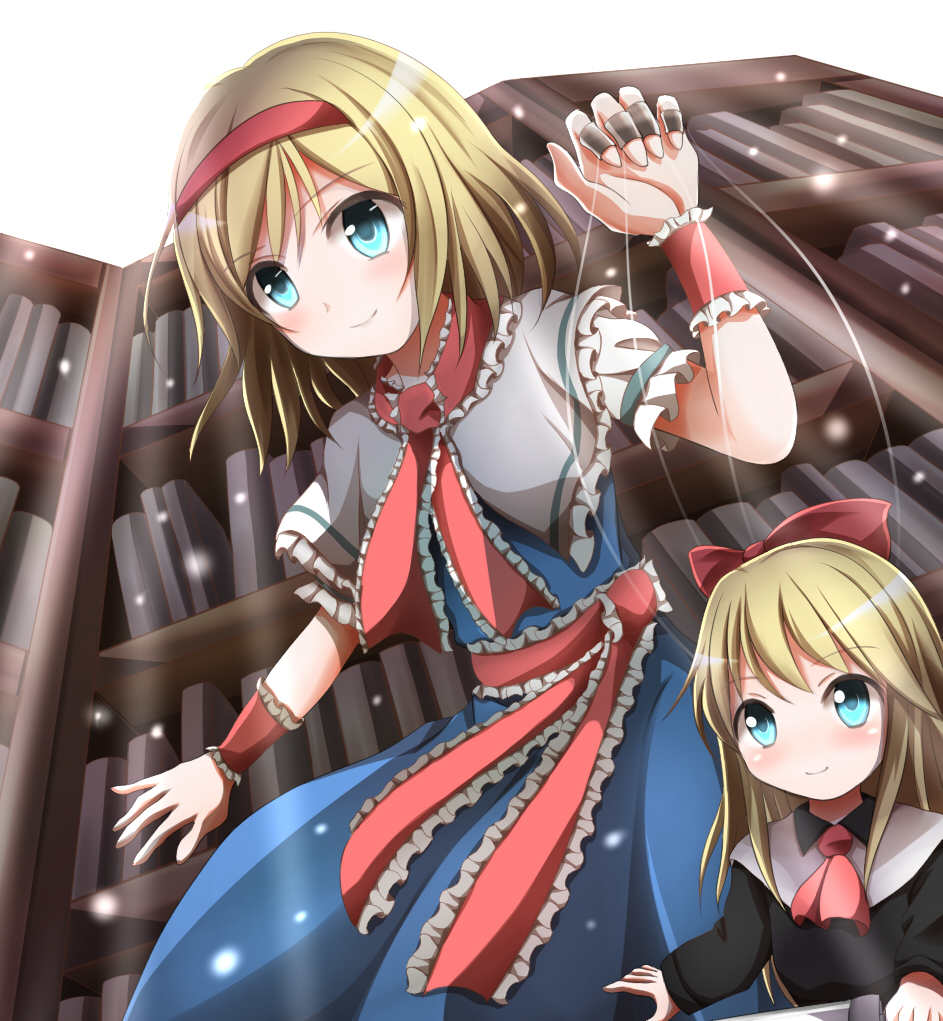 Safebooru - 1girl alice margatroid blonde hair capelet green eyes hairband kuroganeruto puppet ...