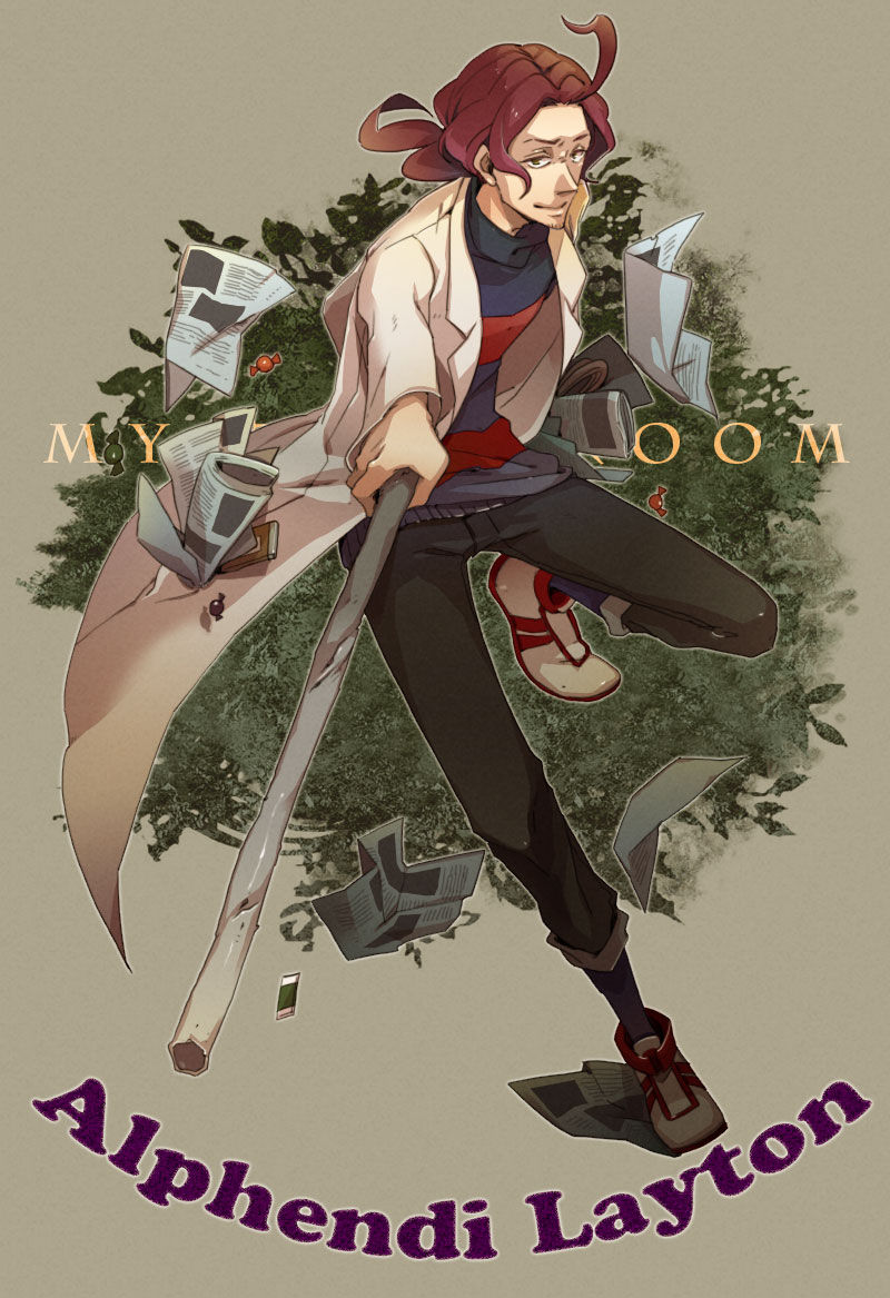 Safebooru - 1boy 44 ahoge alfendi layton candy character name copyright ...