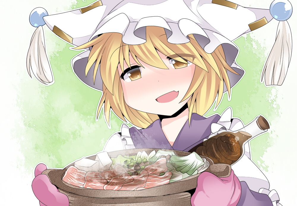 Safebooru - 1girl alcohol animal ears blonde hair bottle cooking pot ...