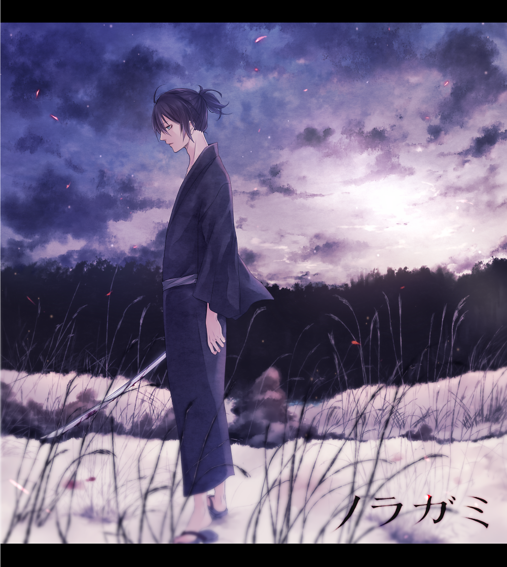Safebooru - 1boy blood blue eyes clouds harumoti japanese clothes ...