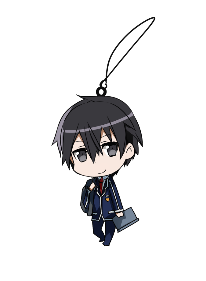 Safebooru - 1boy black eyes black hair chibi jianmo sl keychain kirito ...