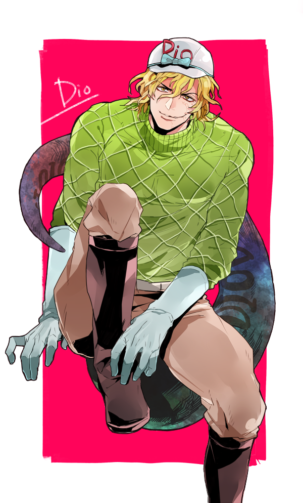 Safebooru - 1boy blonde hair boots diego brando gloves hat jojo no ...