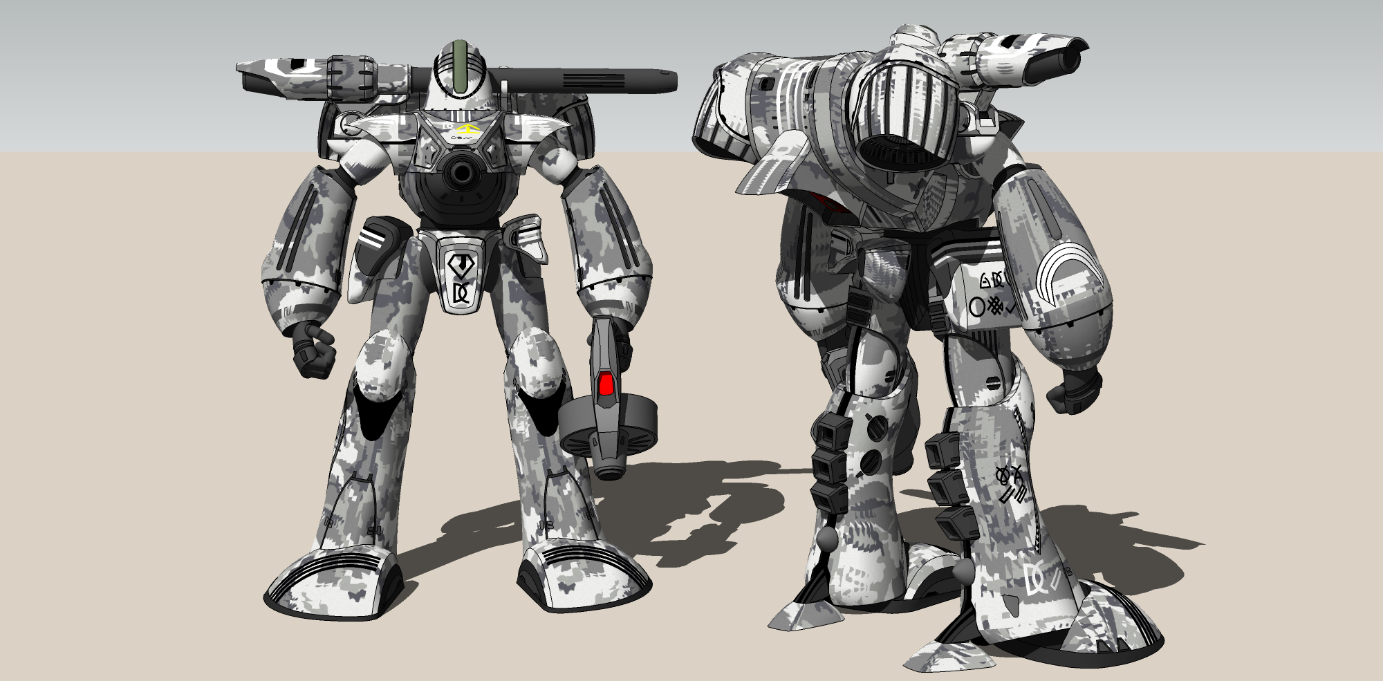 Safebooru - 3d alien camouflage cannon choujikuu yousai macross desert ...