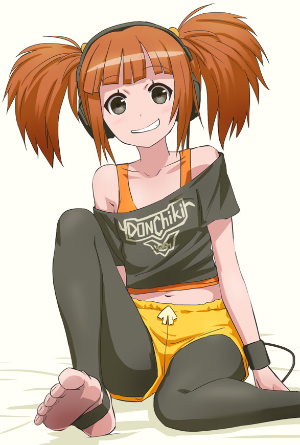 Safebooru 1girl Bare Shoulders Black Eyes Brown Hair Feet Haruyama 7614