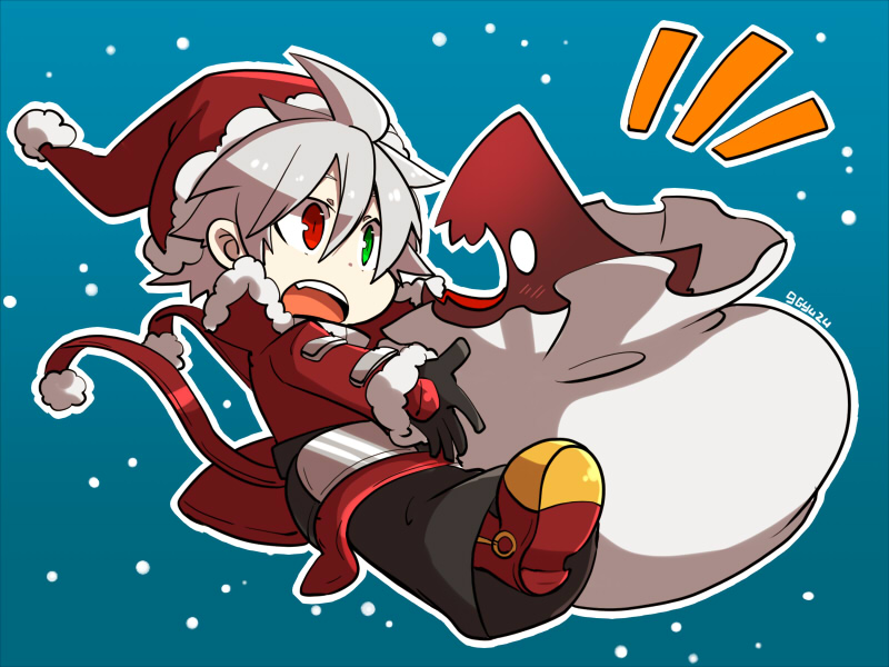 Safebooru - blazblue christmas dead spike hat heterochromia kuro yuzu ...