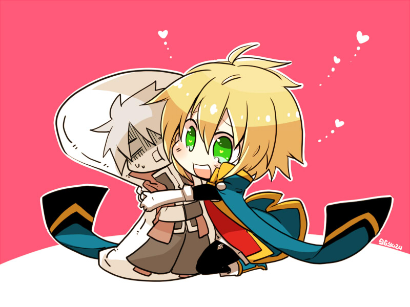 Safebooru - 2boys blazblue blonde hair brothers dakimakura green eyes ...