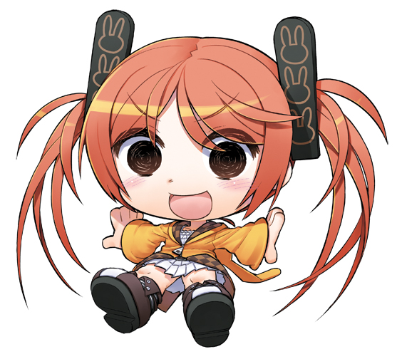 Safebooru - 1girl :d abua aihara enju black bullet chibi open mouth ...