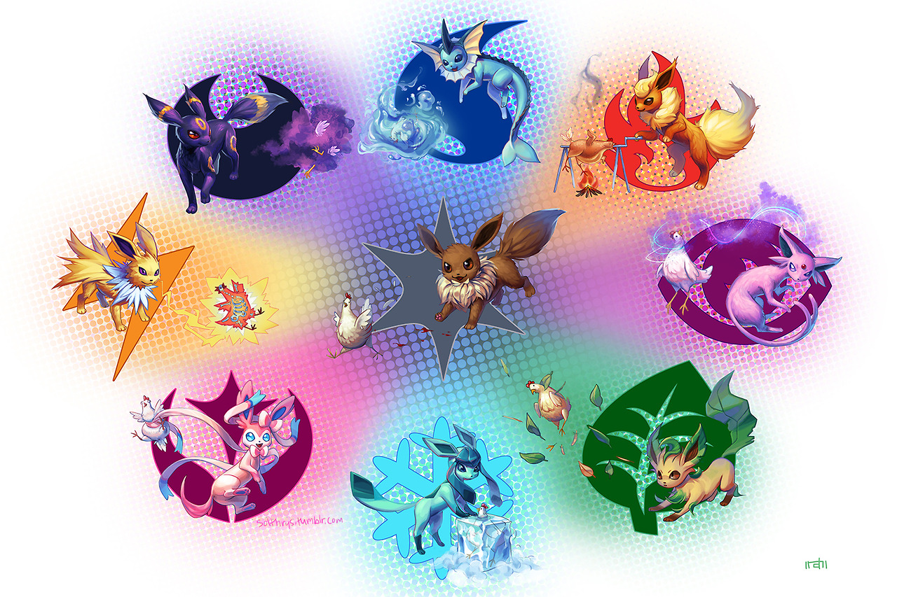 Safebooru - animal bird chicken cooking death eevee espeon fire flareon ...