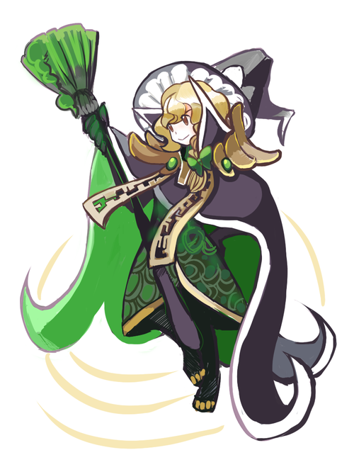 Safebooru - blonde hair broom cape defense of the ancients dota 2 hat ...