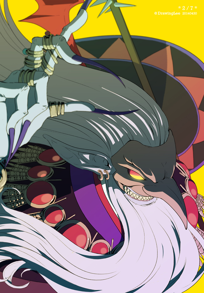 Safebooru - barbamon beard dated digimon facial hair fingernails ...