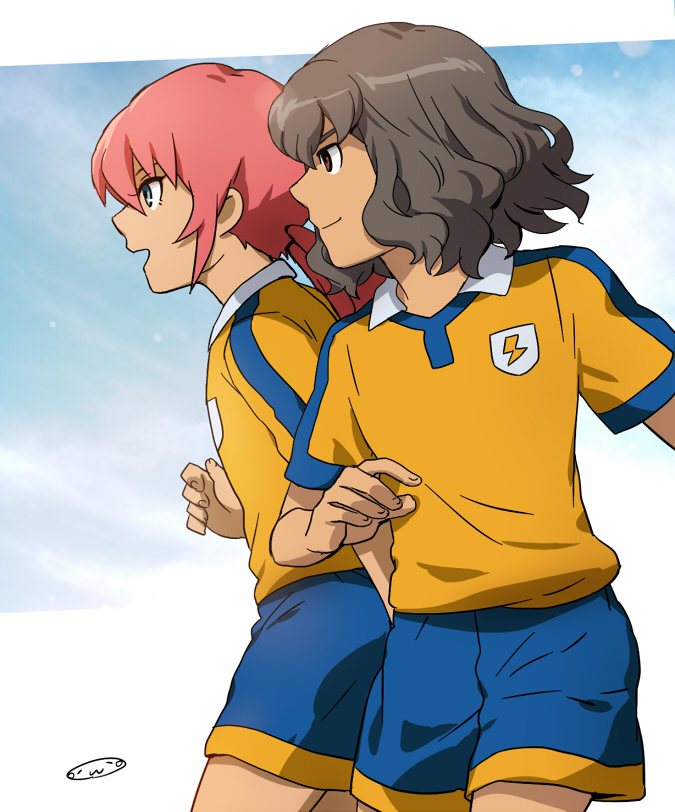Safebooru - 2boys brown hair inazuma eleven (series) inazuma eleven go ...