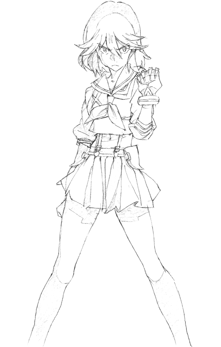 Safebooru - 1girl clenched hand gloves kill la kill matoi ryuuko ...