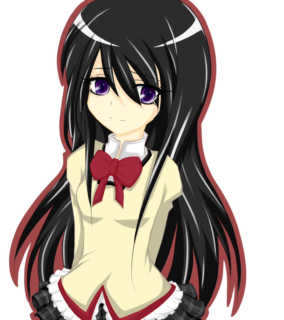Safebooru - 1girl akemi homura black hair bow long hair looking at viewer mahou shoujo madoka ...