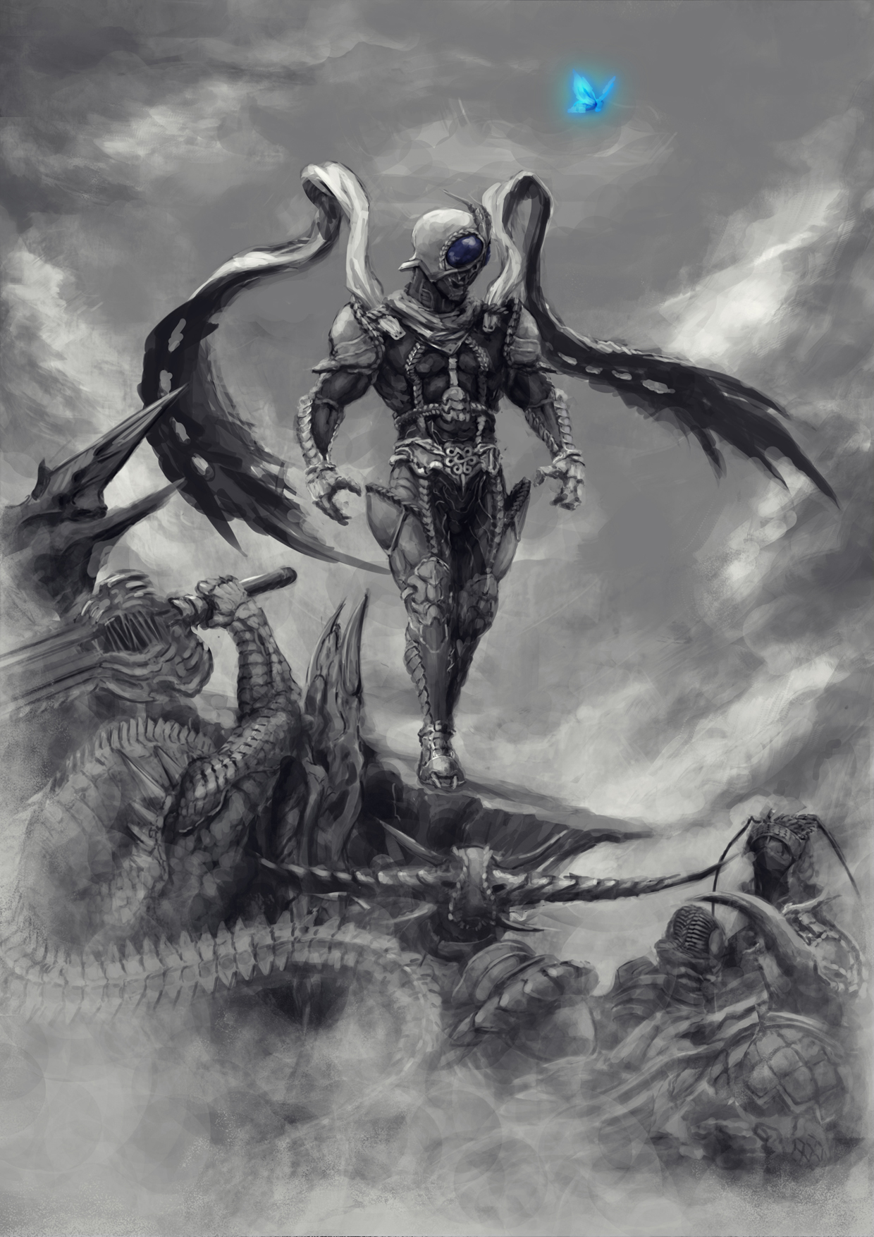 Safebooru - 1boy arch orphnoch armor butterfly centipede orphnoch ...