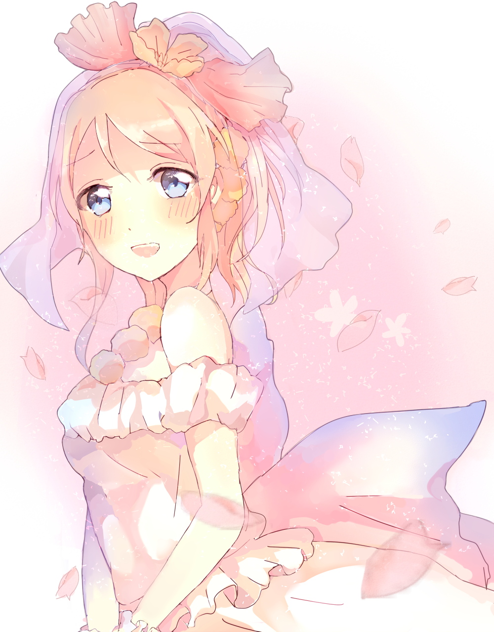 Safebooru - ayase eli blonde hair blue eyes blush happy long hair love live! school idol project ...