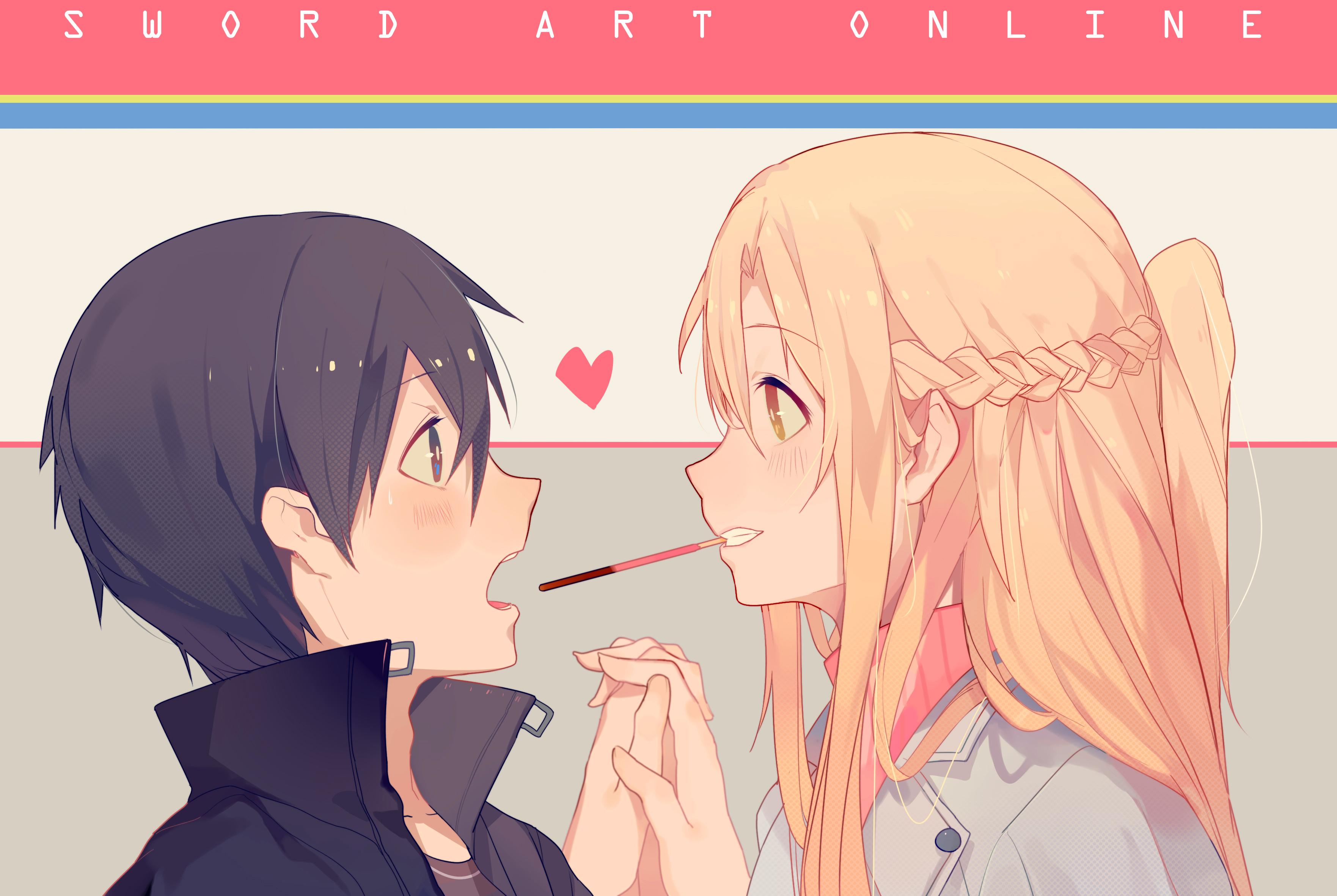 Safebooru - 1boy 1girl absurdres asuna (sao) black eyes black hair brown eyes brown hair couple ...