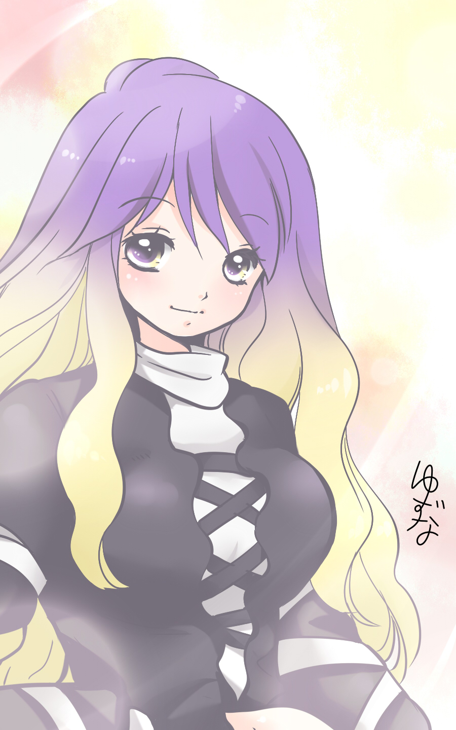 Safebooru - 1girl gradient gradient background gradient eyes gradient ...