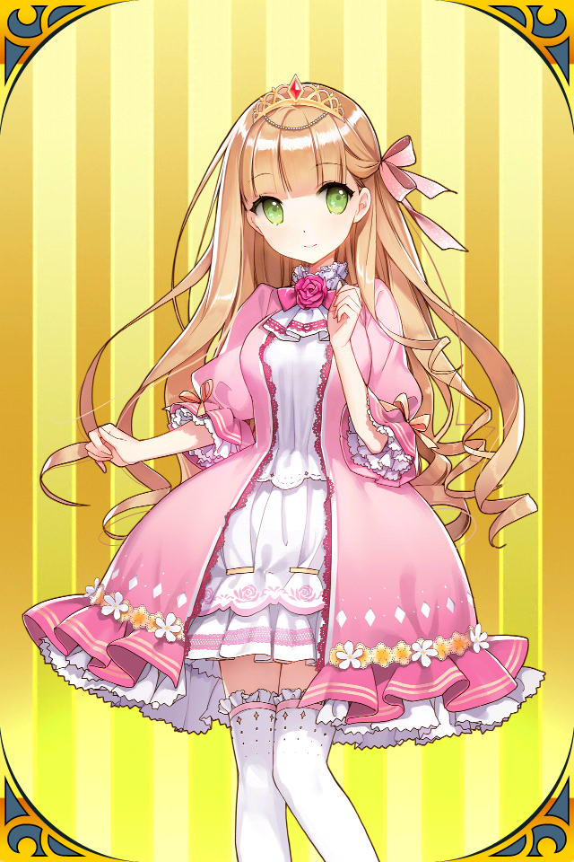 Safebooru - 1girl blonde hair cravat dress frilled dress frills green ...