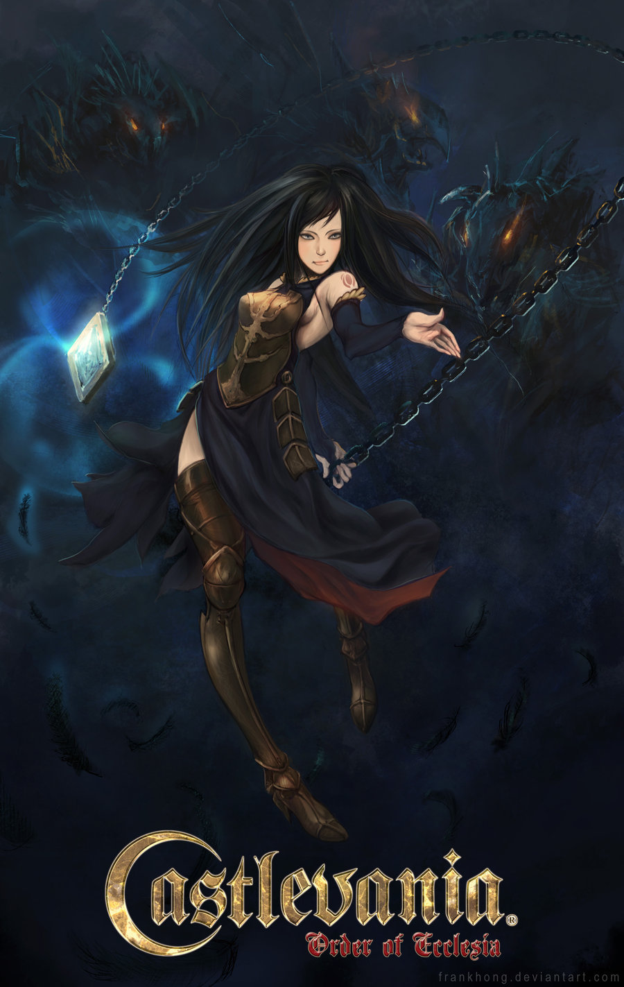 Safebooru - black legwear boots breasts bridal gauntlets castlevania ...