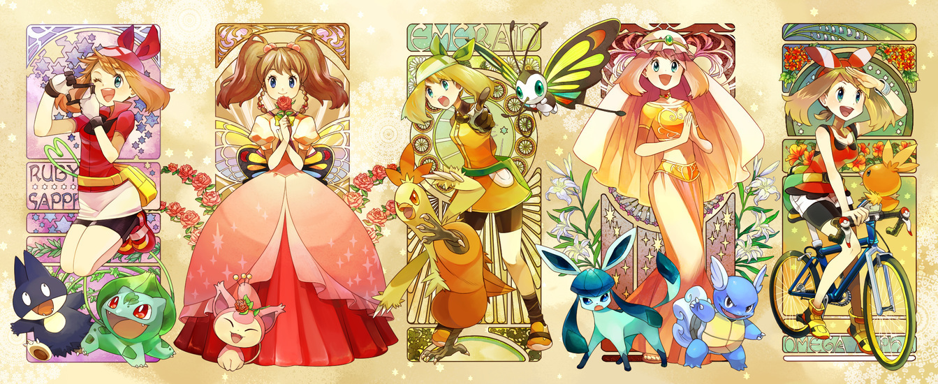 Safebooru - 5girls alternate costume arabian clothes beautifly bicycle bike shorts blue eyes ...