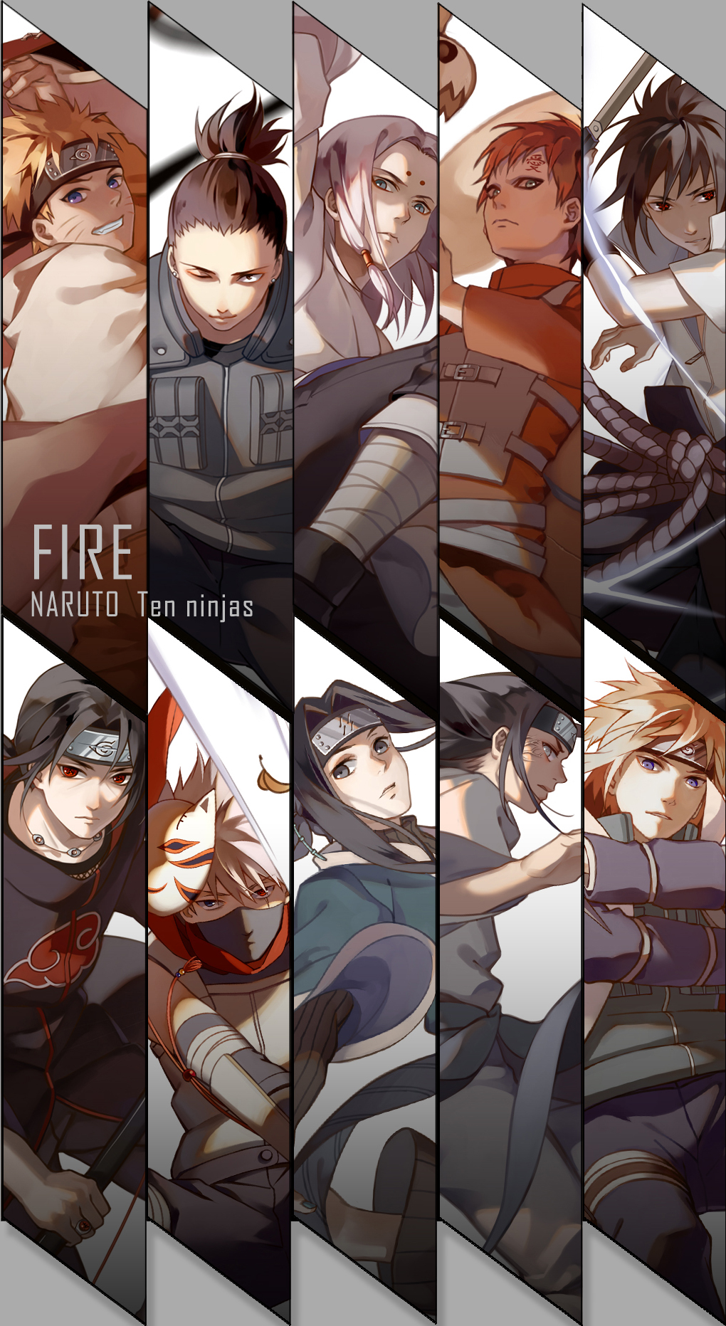 Safebooru - black hair blonde hair forehead protector gaara genderswap ...