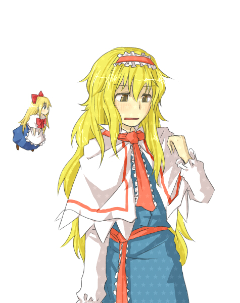 Safebooru - 1girl alice margatroid alice margatroid (cosplay) alternate hairstyle ascot blonde ...